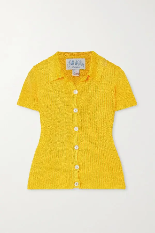 Calle Del Mar Ribbed-knit Shirt
