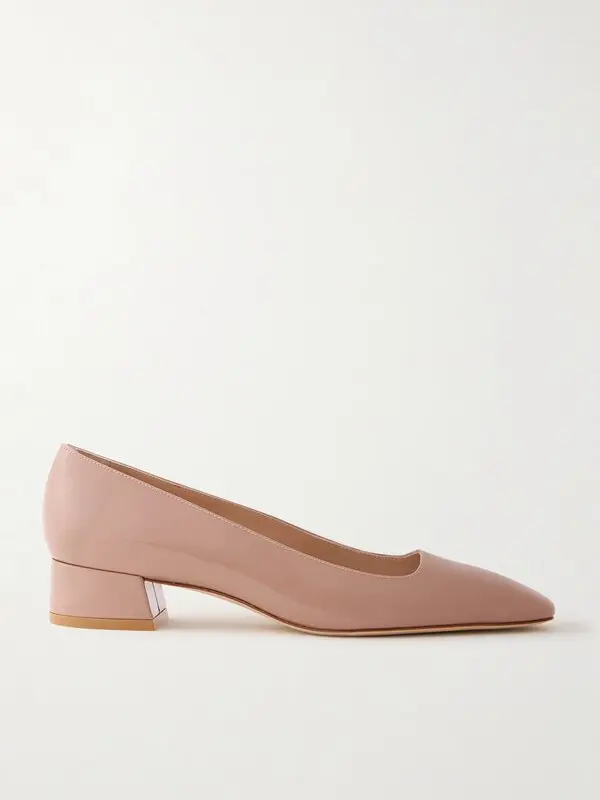 STUART WEITZMAN Vera Patent-leather Pumps - Neutrals