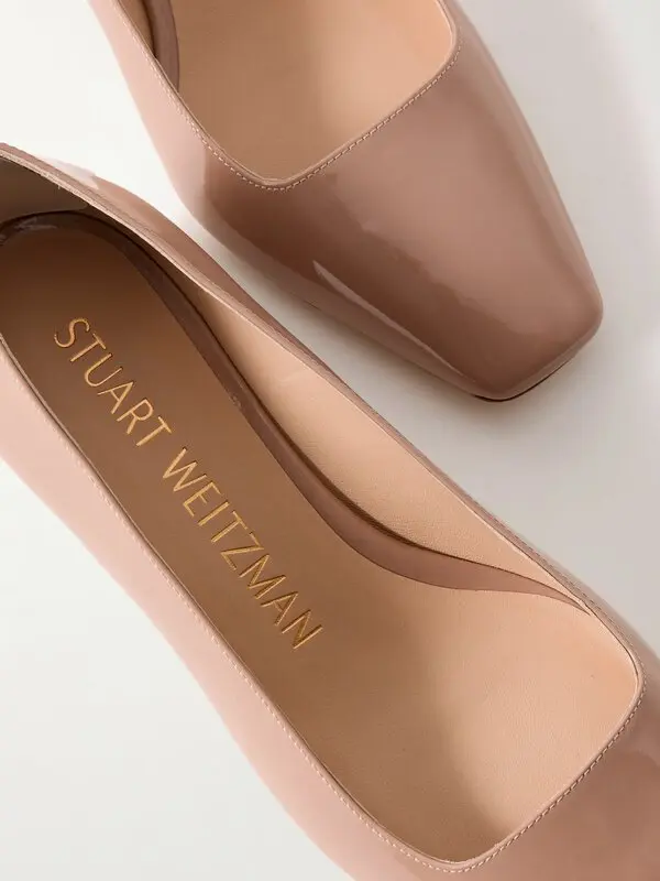 STUART WEITZMAN Vera Patent-leather Pumps - Neutrals