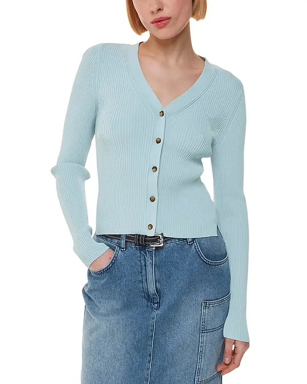 Whistles Ribbed Knit Cardigan