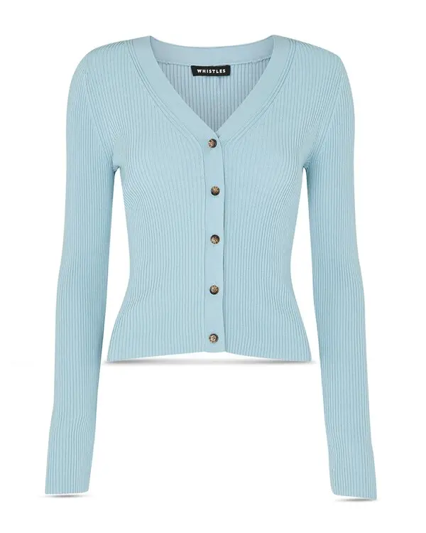 Whistles Ribbed Knit Cardigan