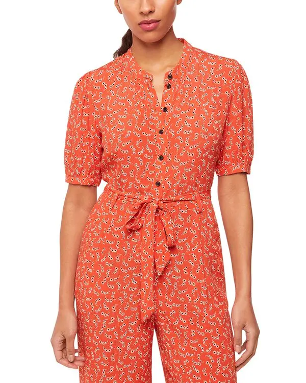 Whistles Micro Floral Jumpsuit