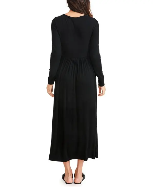 Hatch Collection Rib Nursing Dress - Black