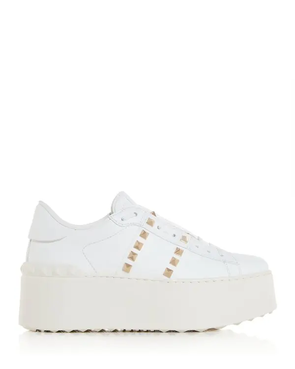 Valentino Garavani Rockstud Untitled Platform Sneakers - White