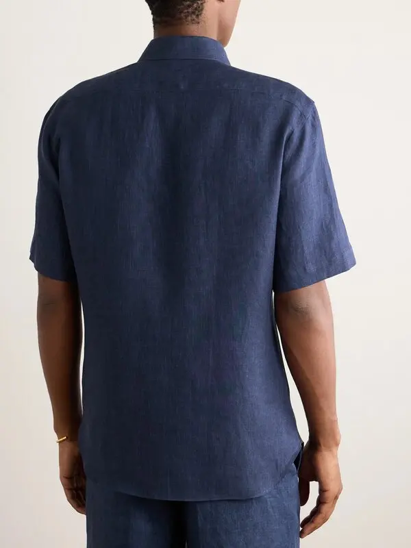Zegna Oasi Lino Shirt - Blue