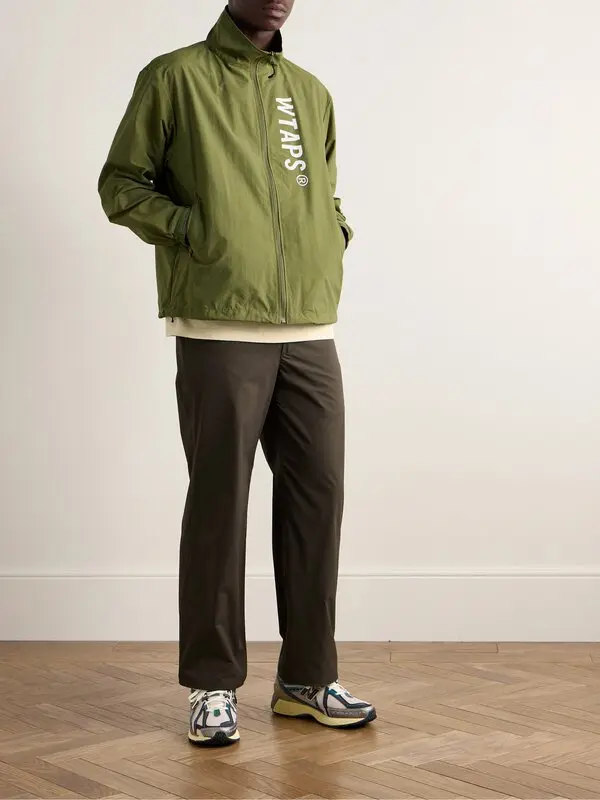 Wtaps Logo-Print Pertex® Nylon Jacket S In Green - 50% Off
