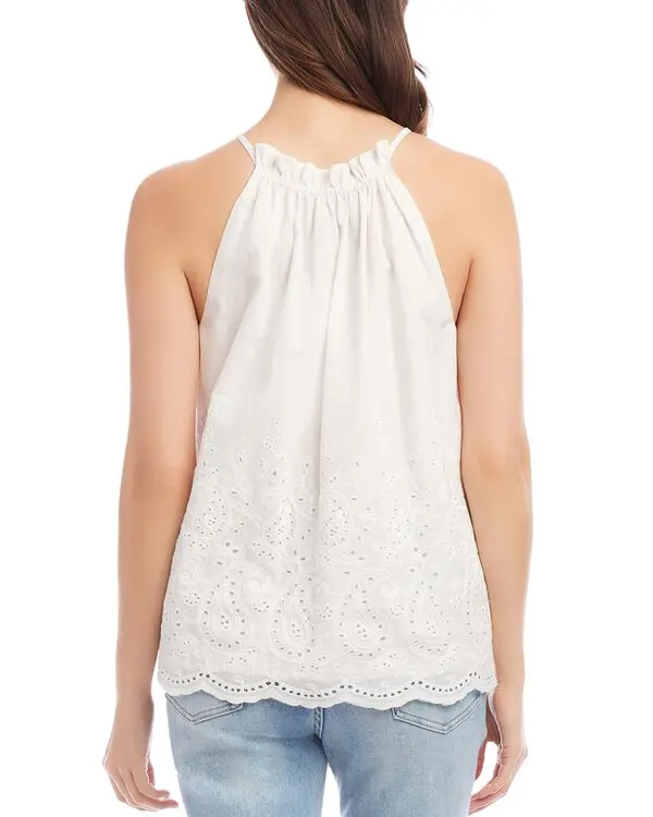 Karen Kane Embroidered Halter Top