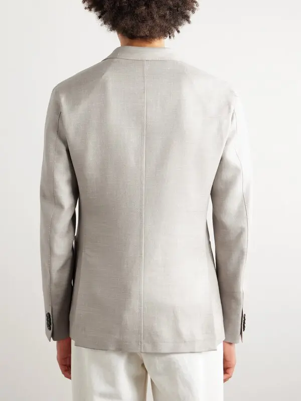Zegna Double-breasted Woven Blazer