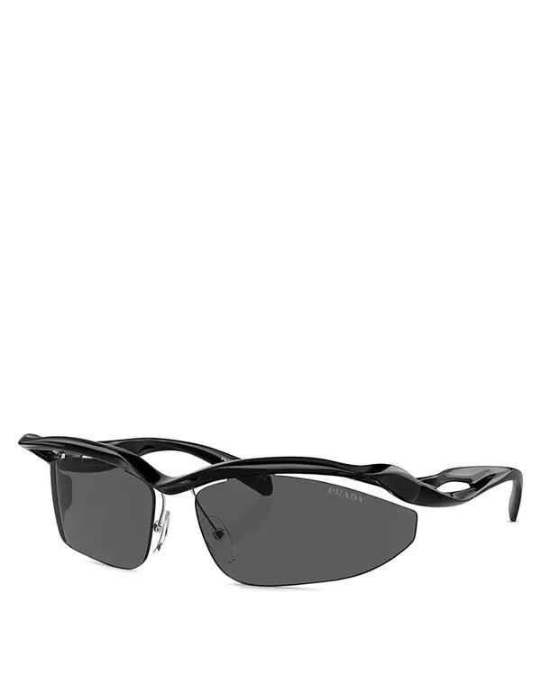 Prada Cat Eye 71mm Sunglasses - Black/gray Solid
