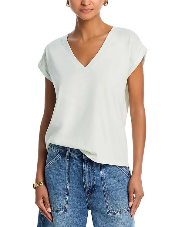 FRAME Easy Cotton V-neck Tee