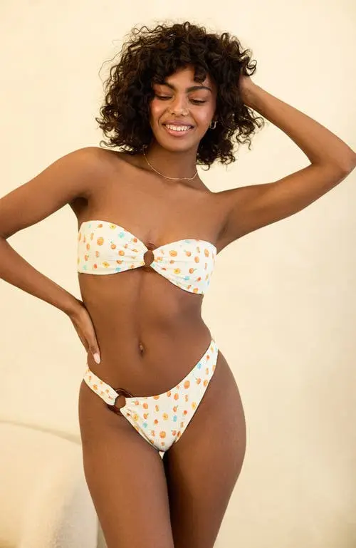 DIPPIN DAISY'S Lotus Bandeau Bikini Top - Clementine