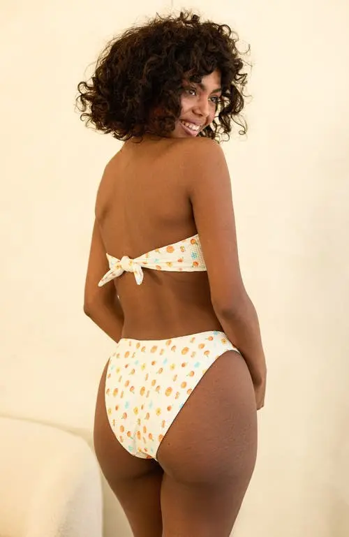 DIPPIN DAISY'S Lotus Bandeau Bikini Top - Clementine