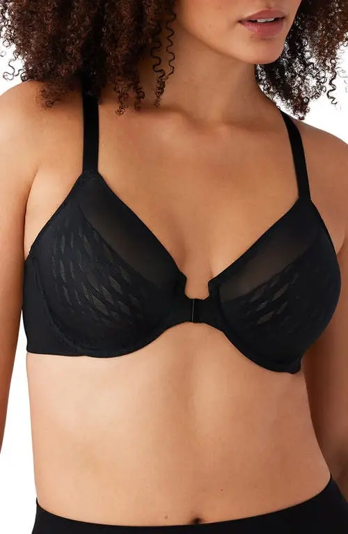 Wacoal Elevated Allure Underwire Front Close Racerback Bra - Black