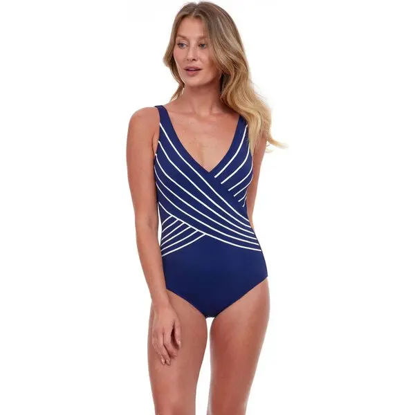 GOTTEX Embrace Surplice One-piece Swimsuit - Navy