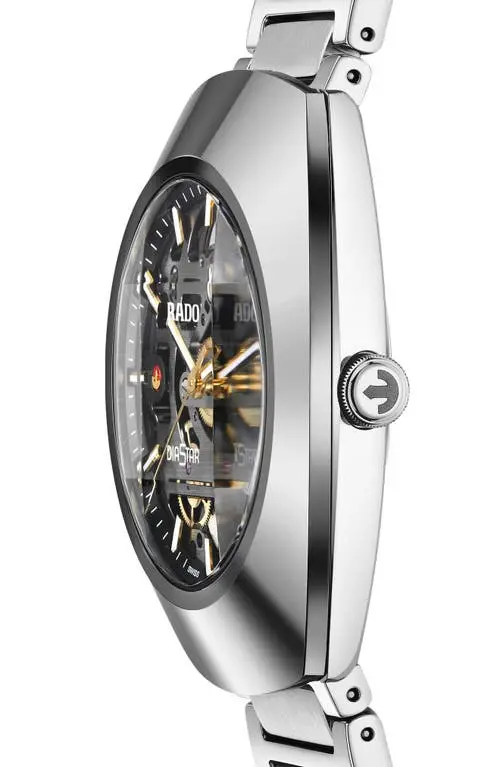 RADO Diastar Skeleton Automatic Bracelet Watch - Silver