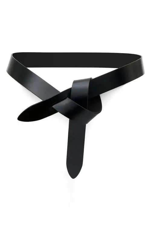 Isabel Marant Lecce Knotted Leather Belt - Black