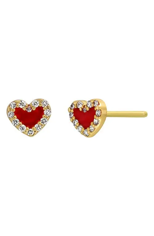 Bony Levy Chelsea Diamond Heart Stud Earrings - 18k Yellow Gold