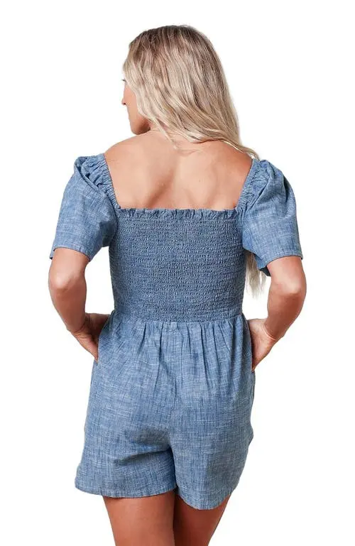 HOPE & HENRY Organic Smocked Romper