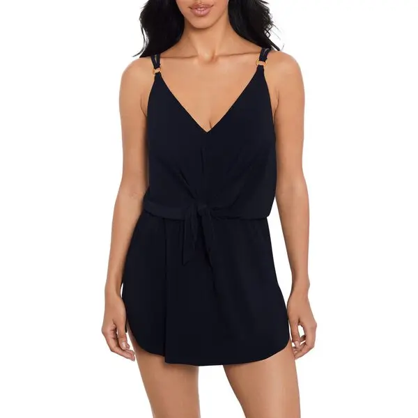 MAGICSUIT® Kami Obi One-piece Swimdress - Black