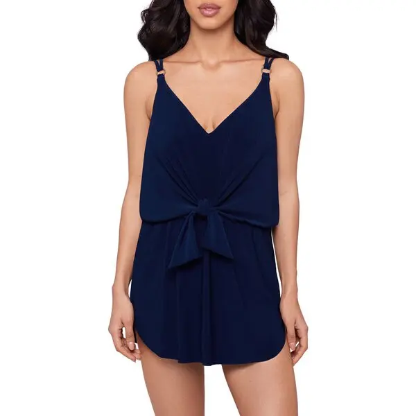 MAGICSUIT® Kami Obi One-piece Swimdress - Navy
