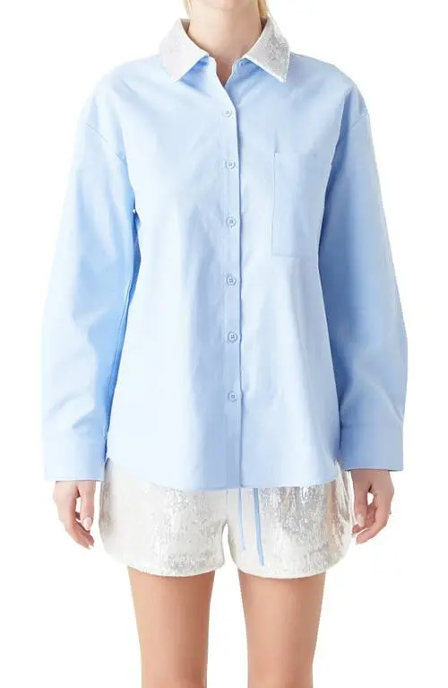GREY LAB Oversized Oxford Button-up Shirt