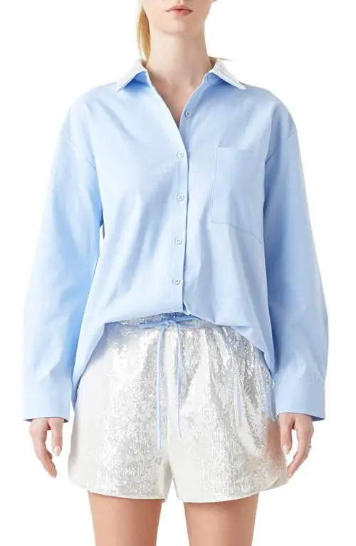 GREY LAB Oversized Oxford Button-up Shirt
