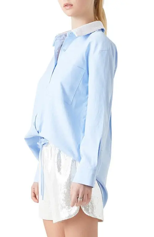 GREY LAB Oversized Oxford Button-up Shirt