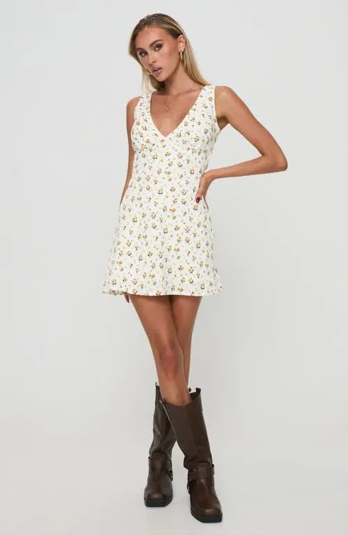Princess Polly Nellie Floral Mini Dress - Yellow