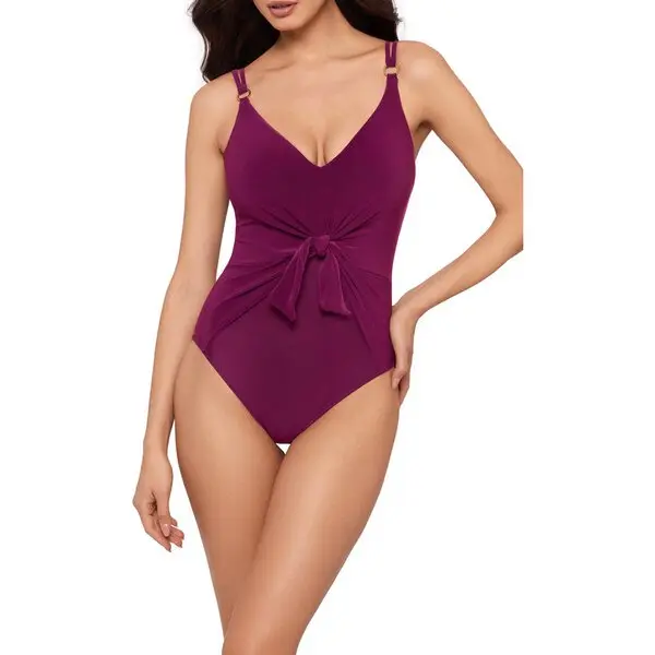 MAGICSUIT® Saki Obi One-piece Swimsuit - Boysenberry