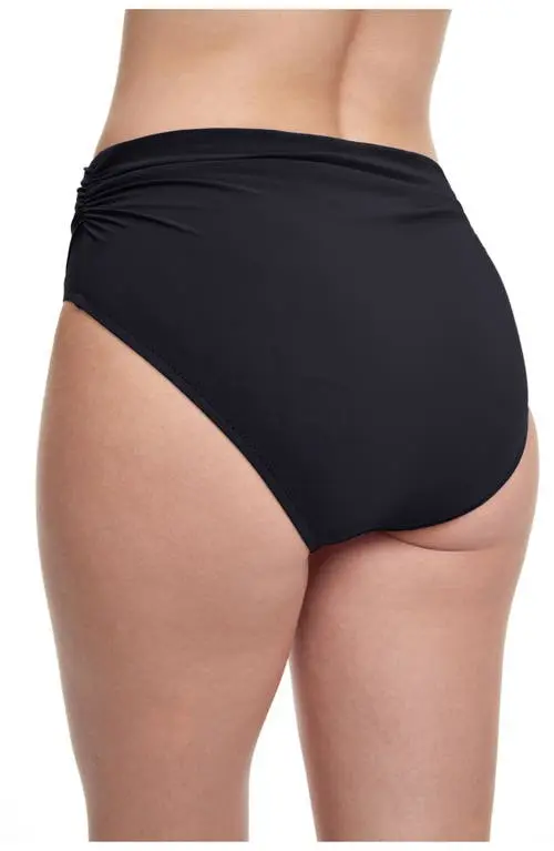 GOTTEX Tutti Frutti High Waist Shirred Bikini Bottom - Navy