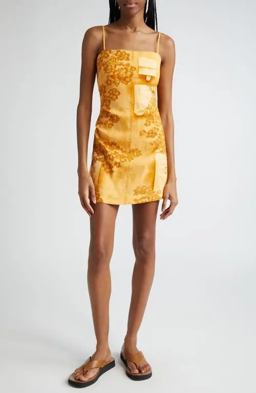 Acne Studios Dua Trompe L'oeil Print Minidress