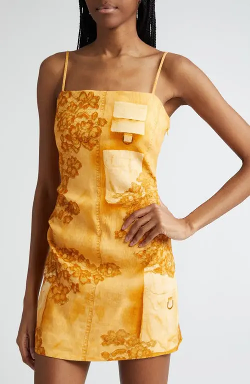 Acne Studios Dua Trompe L'oeil Print Minidress
