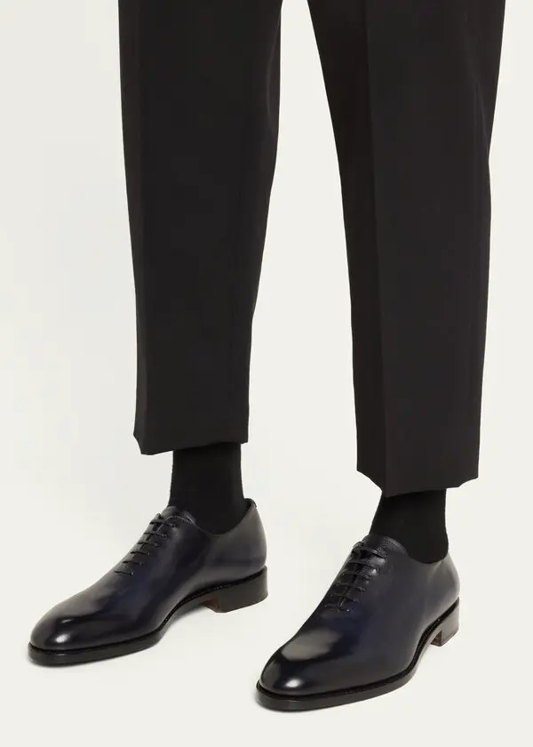 FERRAGAMO Angiolo Wholecut Leather Oxfords