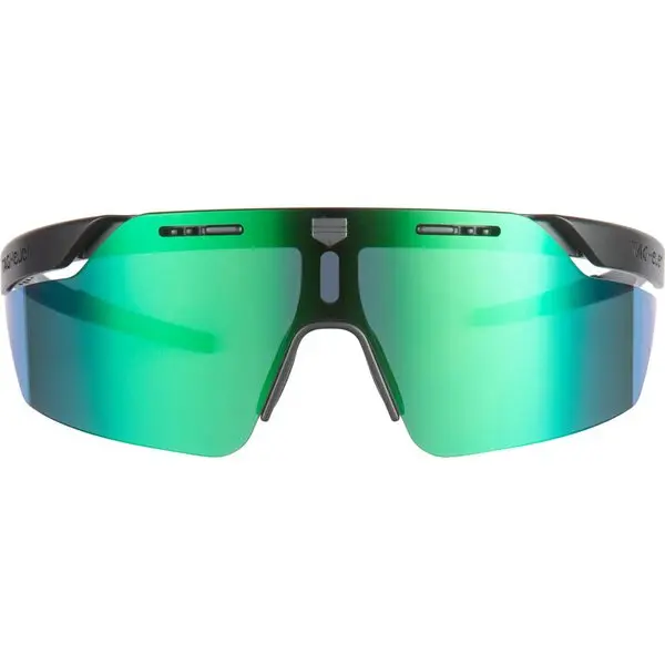 Tag Heuer Shield Pro Sports Sunglasses - Matte Black / Green Mirror