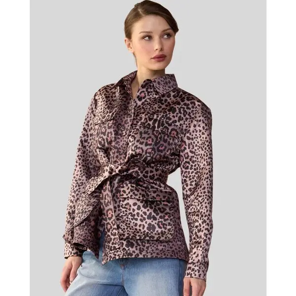 Cynthia Rowley Leopardess Safari Jacket
