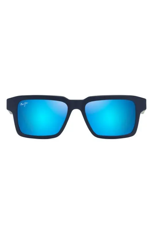 Maui Jim Kahiko 53mm Gradient Square Sunglasses - Matte Dark Blue