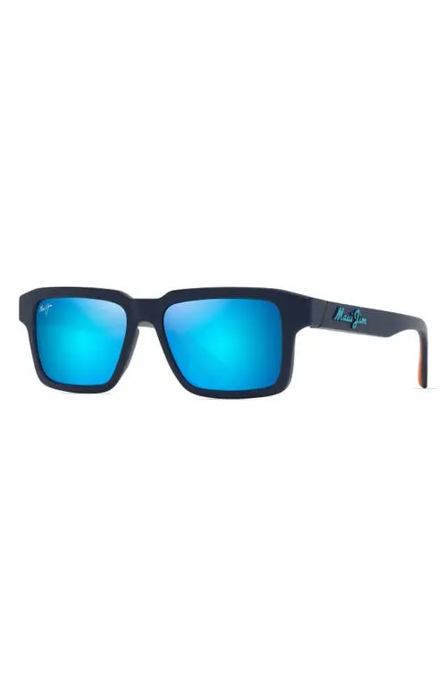 Maui Jim Kahiko 53mm Gradient Square Sunglasses - Matte Dark Blue