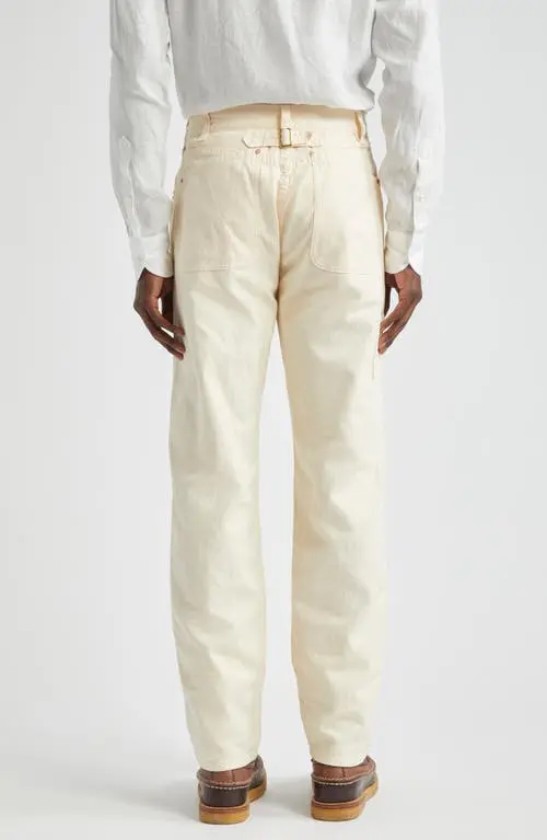 DRAKE'S Cotton & Linen Canvas Carpenter Pants