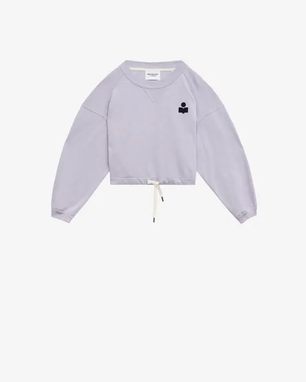 Isabel Marant Margo Cotton Sweatshirt - Lilac/dark Navy