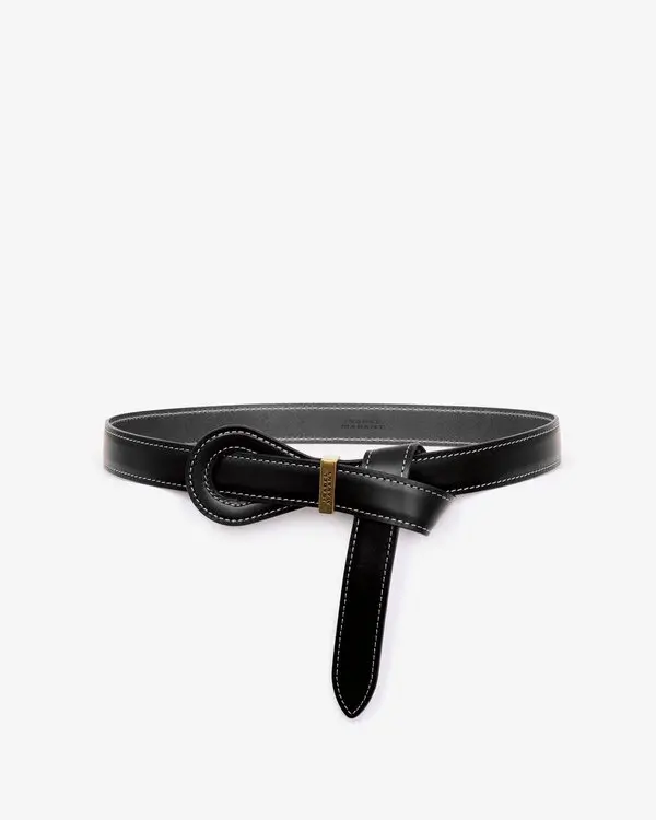 Isabel Marant Brindi Leather Belt - Black