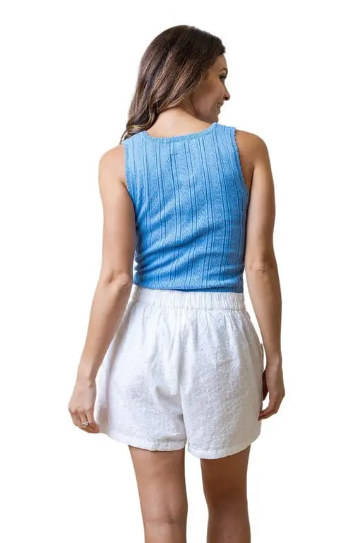 HOPE & HENRY Organic Cotton Eyelet Skort