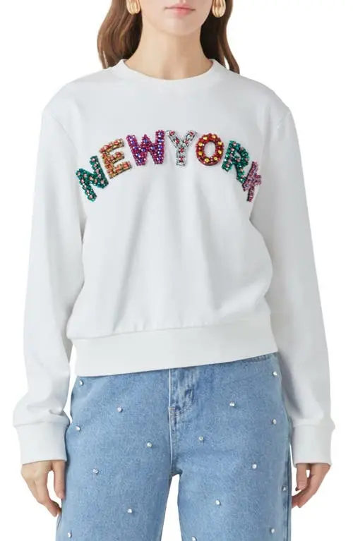 Endless Rose Embellished Sweatshirt