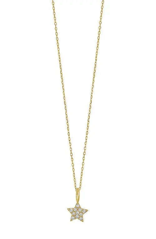 Bony Levy Bl Icons Pave Diamond Mini Star Pendant Necklace - 18k Yellow Gold