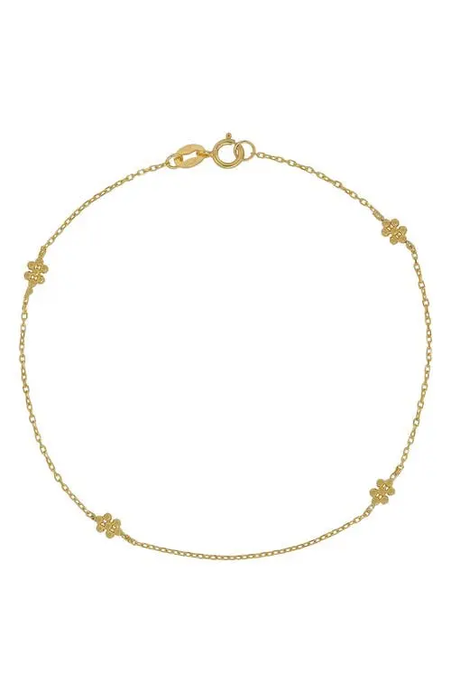 Bony Levy 14k Gold Flower Bead Station Bracelet - 14k Yellow Gold