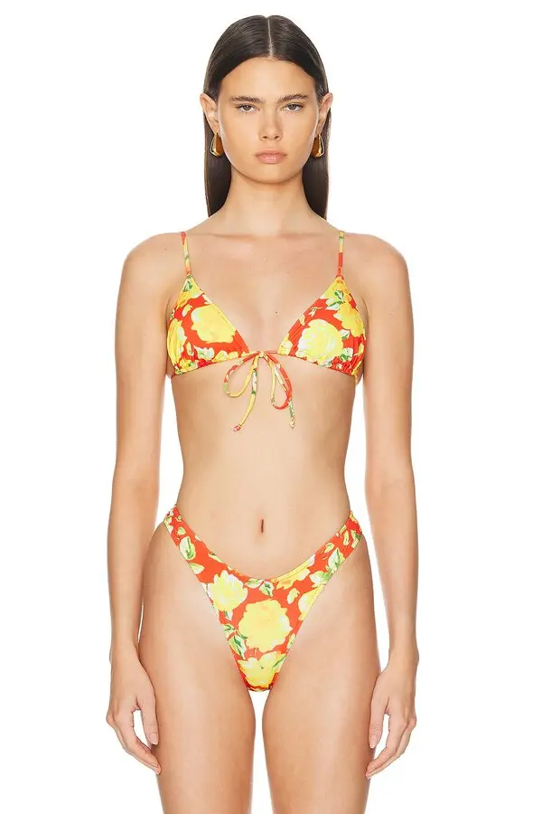 Heavy Manners Triangle Front Tie Bikini Top - Ludlow Street