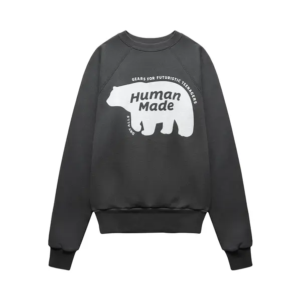 HUMAN MADE Raglan Crewneck Sweatshirt - Black