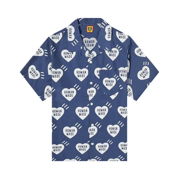 HUMAN MADE Heart Aloha Shirt 'navy - Blue