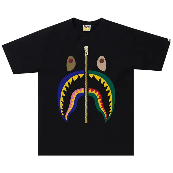 A BATHING APE Colors Shark Tee - Black