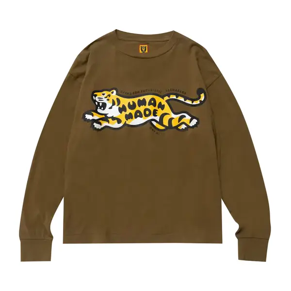 HUMAN MADE Tiger Long-sleeve T-shirt 'olive Drab - Green