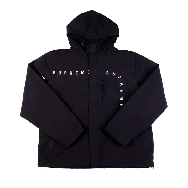 Supreme Curve Logos Ripstop Jacket - Black
